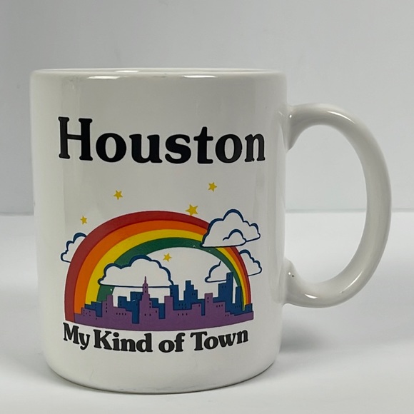 Papel | Dining | Vtg Papel Houston My Kind Of Town Skyline Rainbow ...